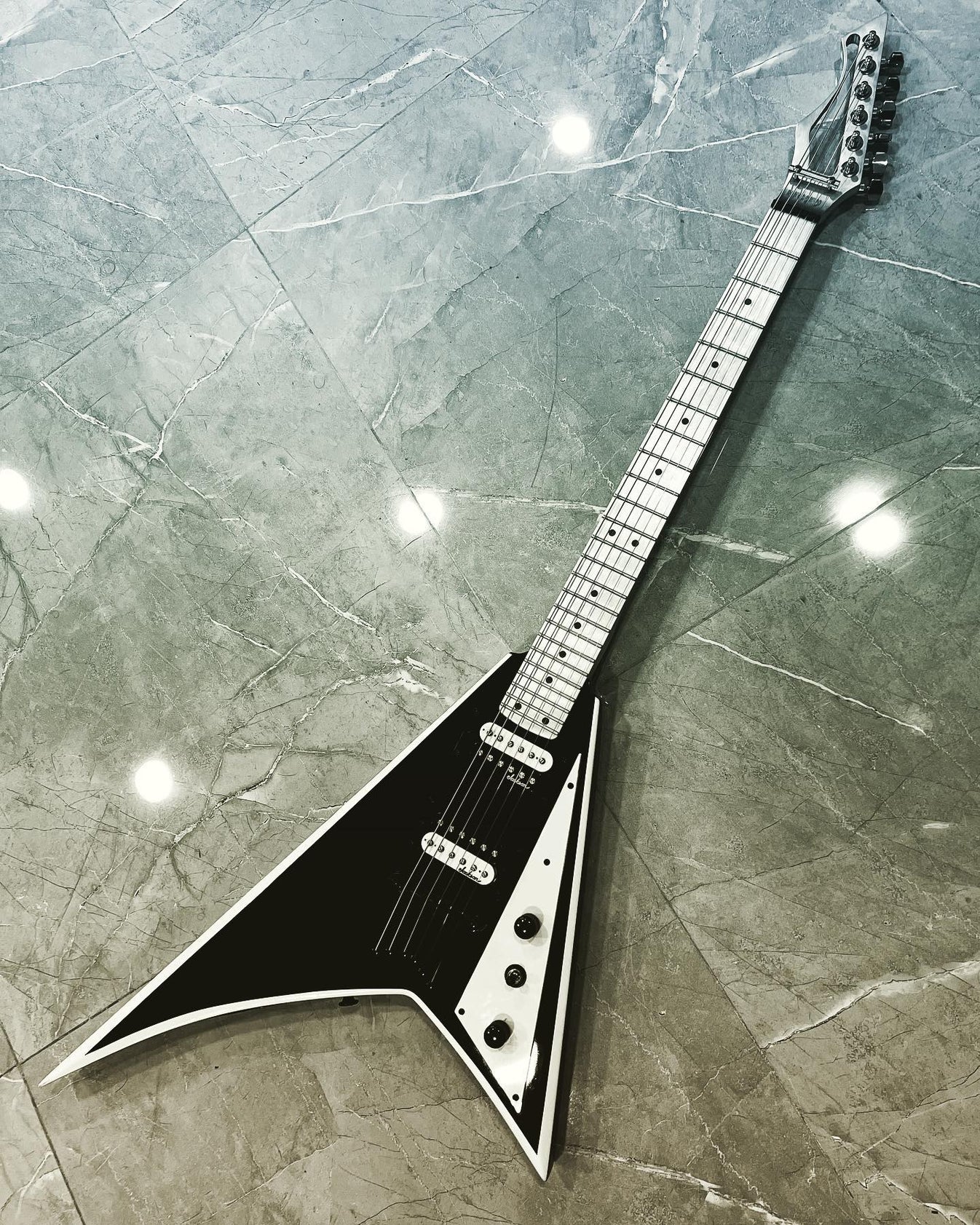 Aluminum Jackson Style Replacement Guitar Neck w/ 12-16" Fretboard Rad ...
