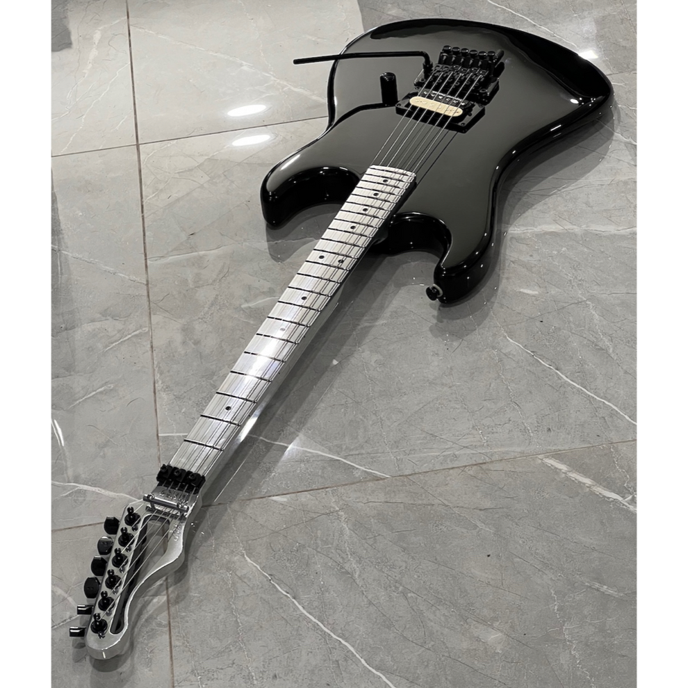 Aluminum Kramer Style Replacement Guitar Neck w/ 12-16" Fretboard Radi ...